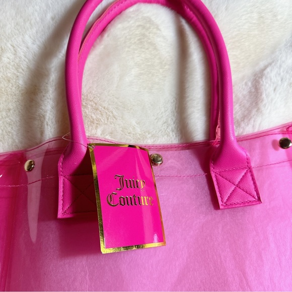 Juicy Couture | Bags | Nwt Juicy Couture Pink Clear Tote Bag Y2k | Poshmark